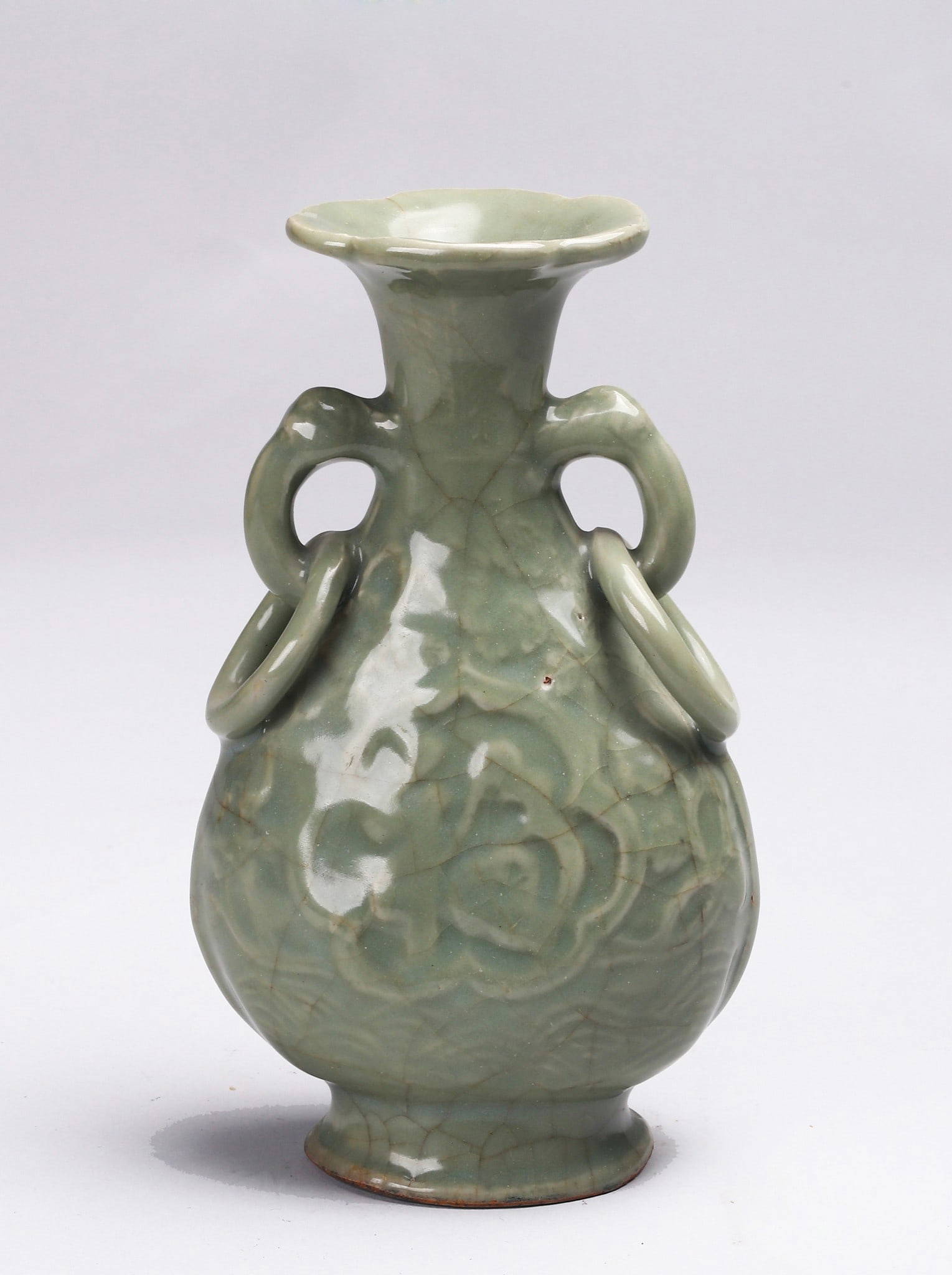 A Chinese Longquan Molded 'longevity' Vase Auction