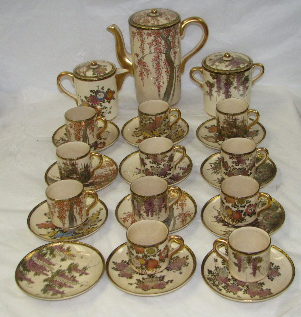 JAPANESE SATSUMA TEA SET - Mar 11, 2013 | Classic Auctions in NY