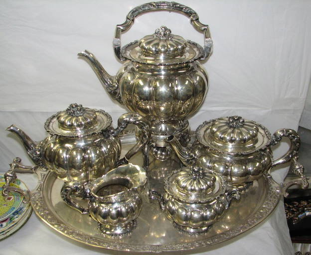 Monumental 6 Pc Sterling Tea Service 280 Ozs