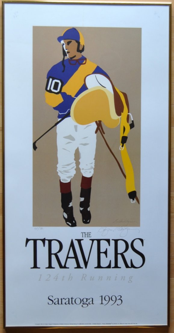 19: Greg Montgomery 1993 Travers Poster, Signed & Frame