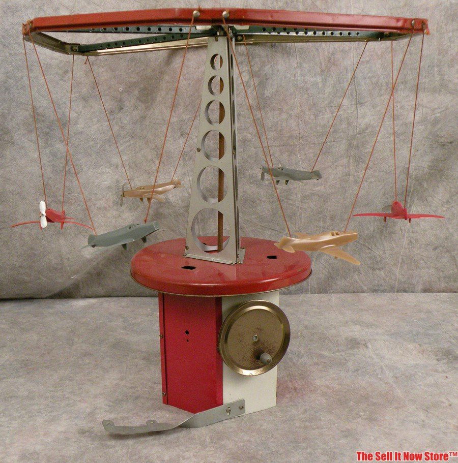 1950s Erector Set Play Merry Go Round Airplane Ride