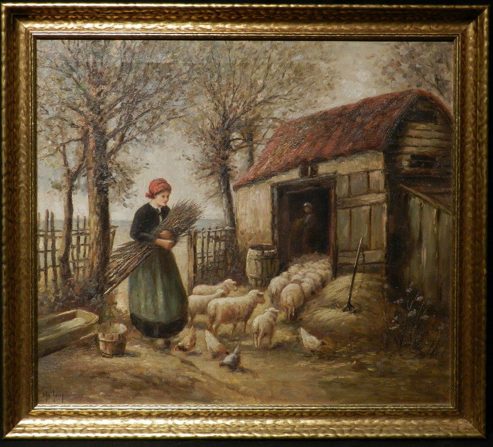 Sheep Farm Oil on Canvas by Nic Lenz