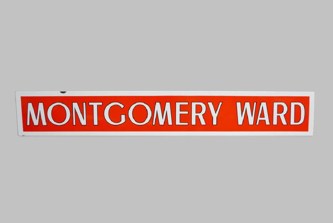Montgomery Ward Sign Porcelain 12" X 80"