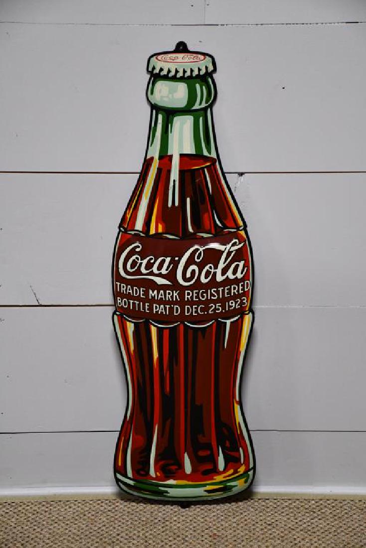 Metal Coca Cola Bottle Sign 38 3/4" X 11 1/2"