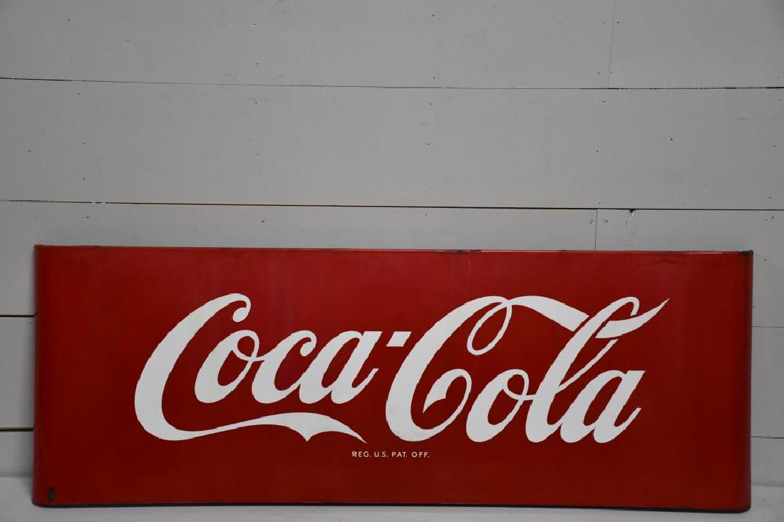 Porcelain Coca-Cola Sled Sign 24" x 67 1/4"