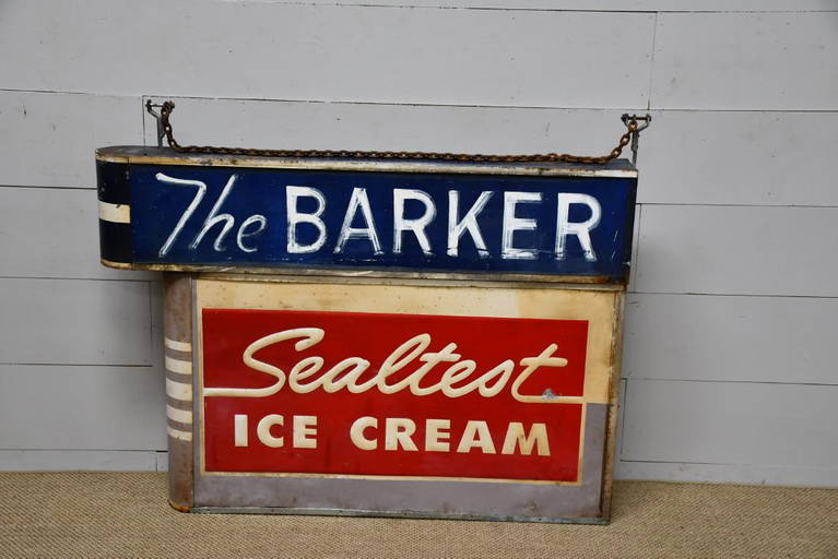 Ds Metal Sealtest Ice Cream Sign 42 3/4"h(sign), 48