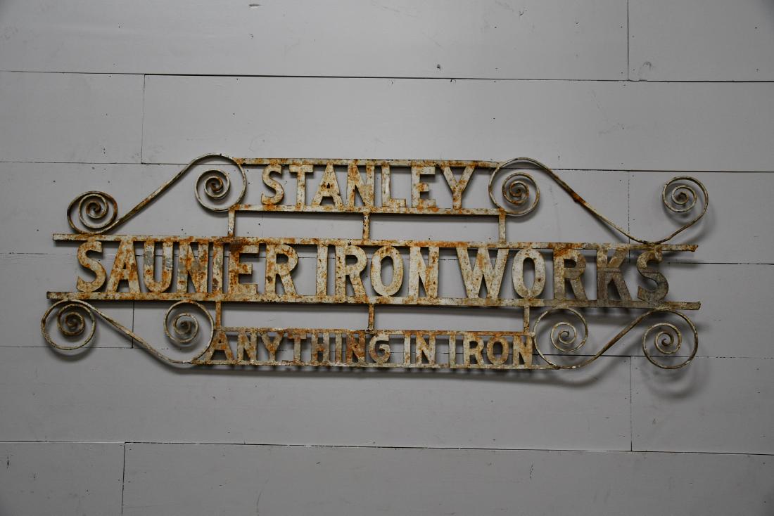 Metal Iron Works Trade Sign 25 3/4" x 80"