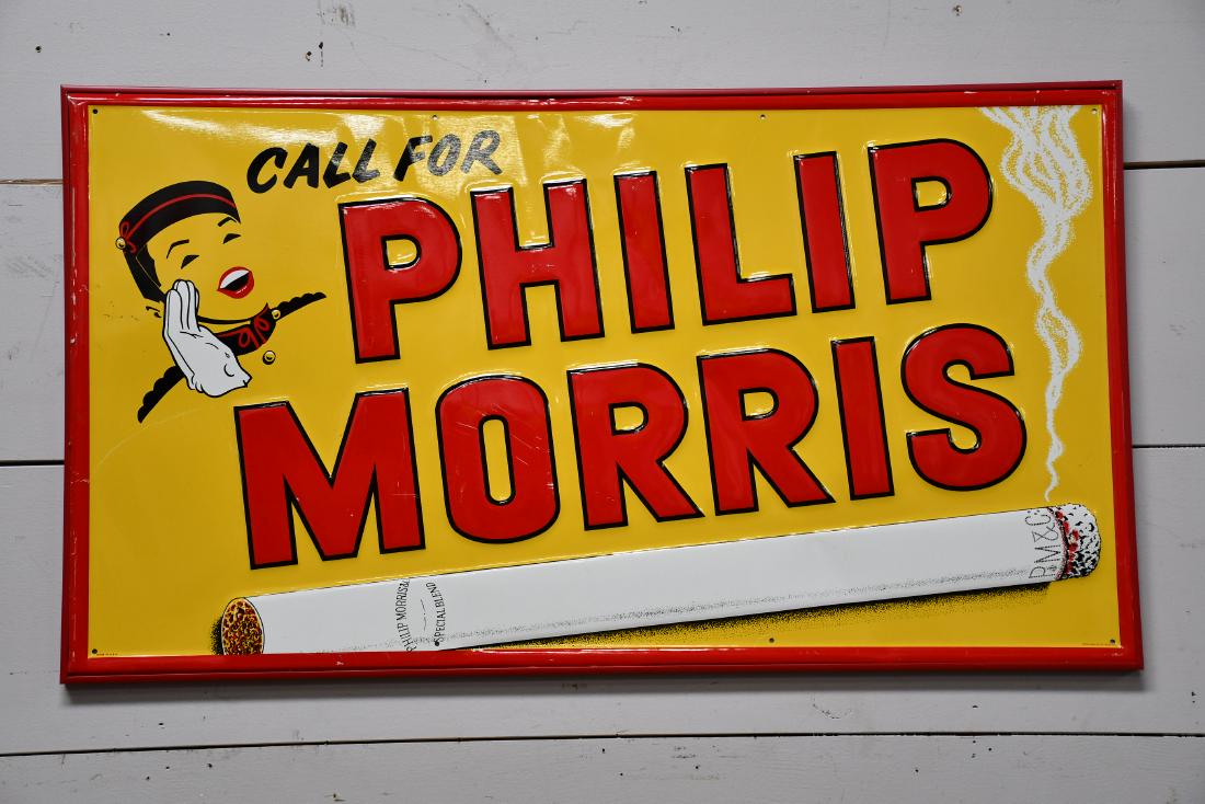 Philip Morris Sign 23 1/4" x 41 3/4"