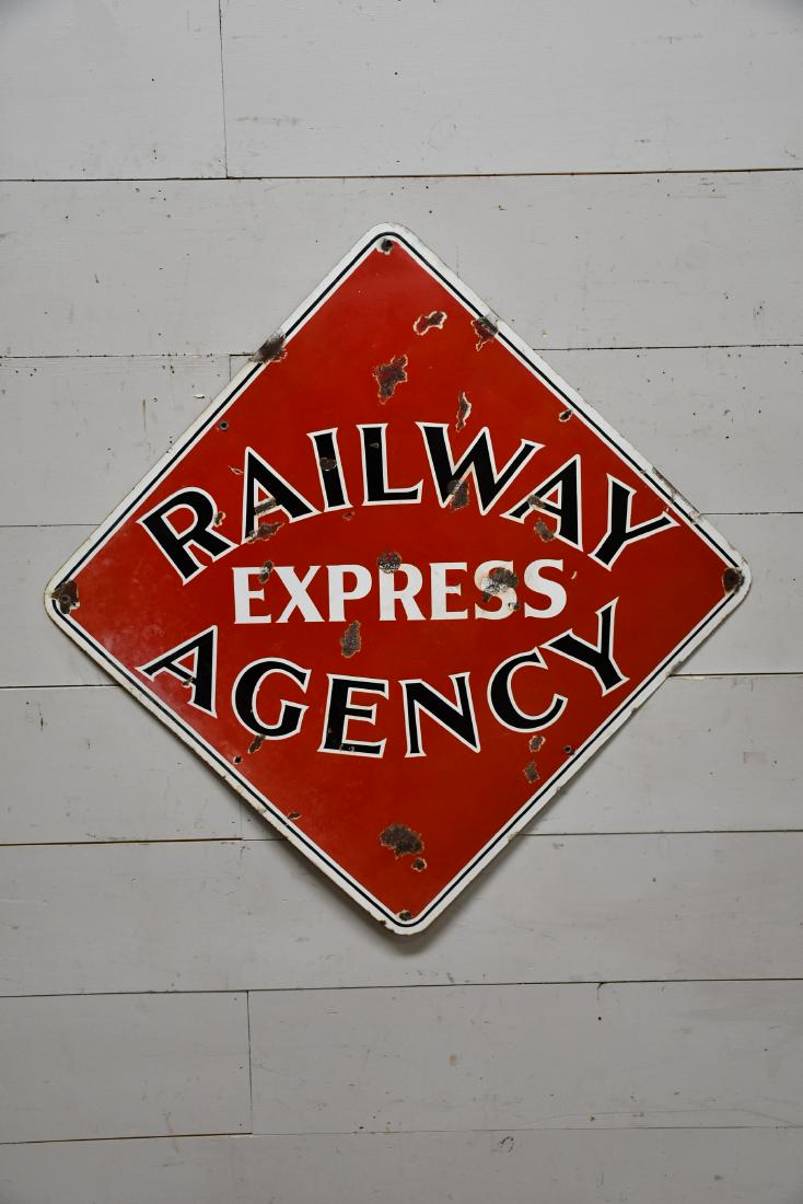 Railway Express Agency Sign Porcelain