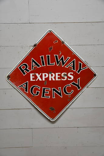 Railway Express Agency Sign Porcelain