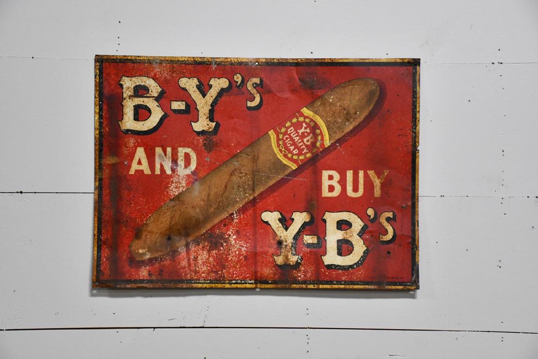Tin Cigar Advertising Sign 19 5/8" x 27 1/2"