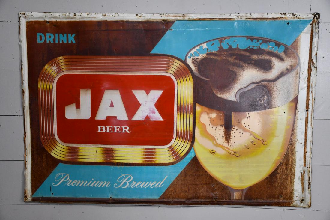 Jax Beer Sign - metal 47" x 71" - May 03, 2019 | Bright Star Antiques ...