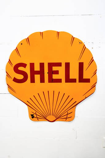 D/s Porcelain Shell Sign 41 1/2" X 41"