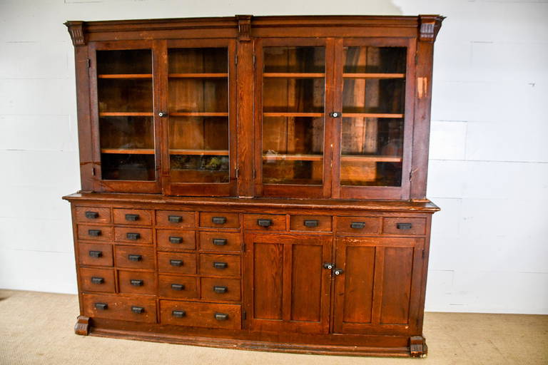 Pa. 2pc. General Store Display Cabinet 84"h, 94 1/2"