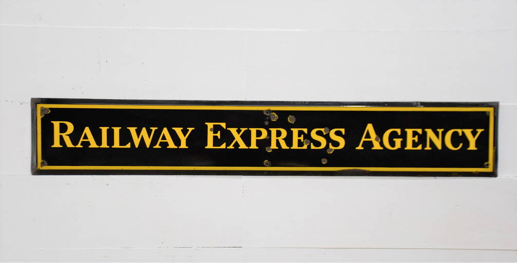 Railway Express Agency Sign Porcelain 12" X 72"