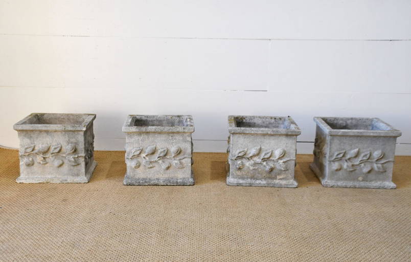 4pc. Lot Of Concrete Planter Boxes