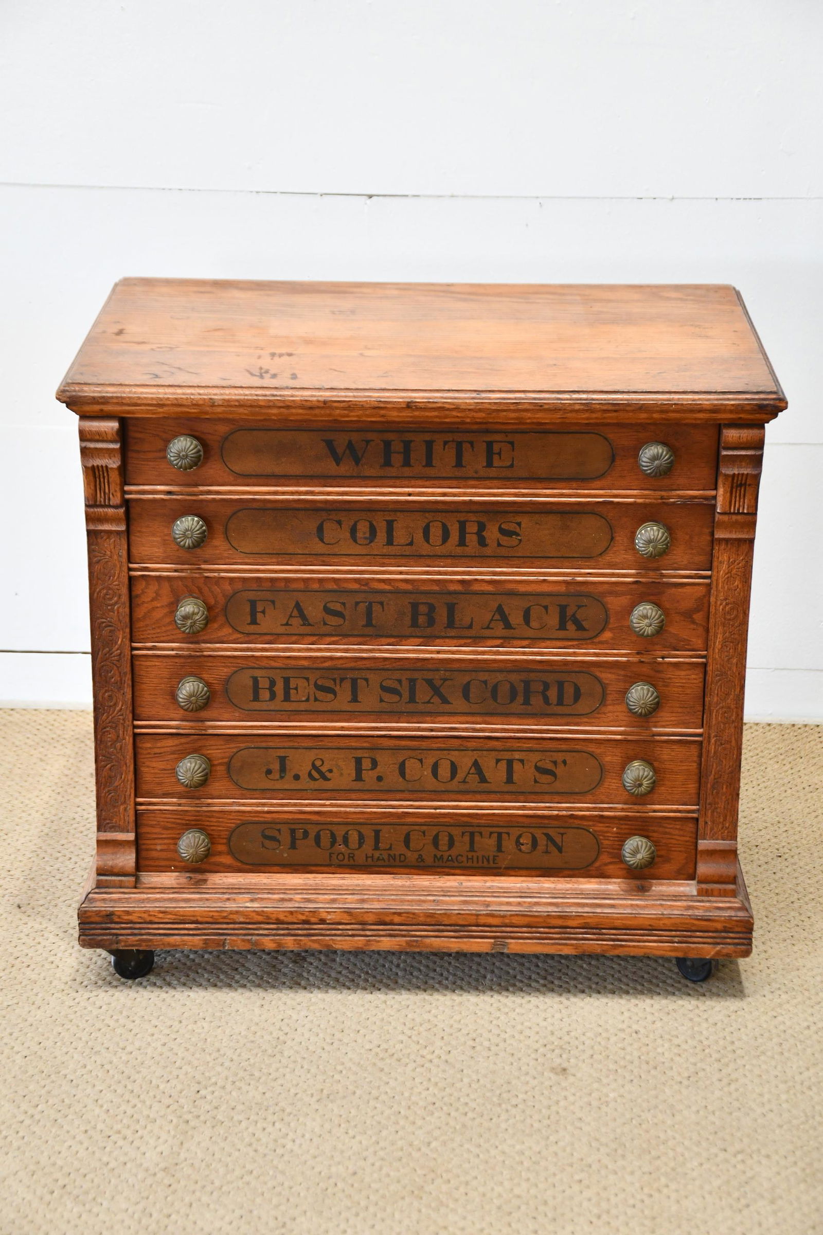 J. & P. Coats Spool Cabinet 24"H, 26" x 17 1/2" (#3471) on Jan 07, 2022 ...