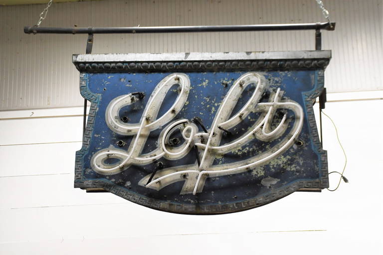 Early Loft Candy Store Neon Sign metal / double sided / working ...