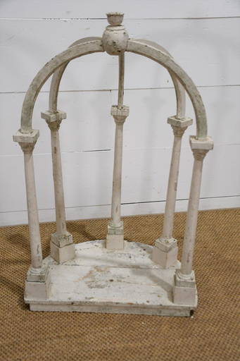 Early 19th C. French Painted Religious Niche 40 1/2"H x 24"L x 15 1/2"W ...