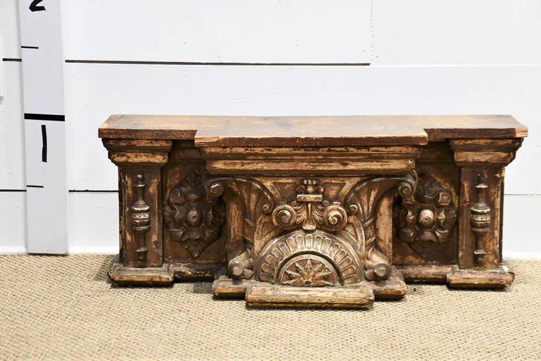 Early 19th C. Carved Italian Riser 13"H x 33 1/4"L x 11"W (#0714) on ...