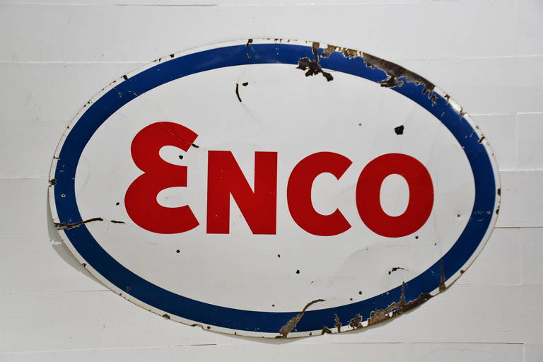 Enco Dealer Sign - porcelain 60" x 88" (#1466) on Aug 26, 2022 | Bright ...