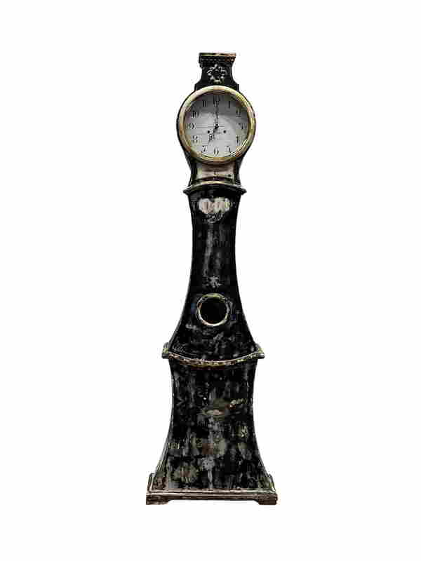 Early 19th C. Swedish Painted Mora Clock has a new quartz movement / 84 ...
