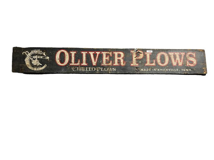 Vintage Oliver Plows Sign - wood 11 1/2"H x 87 1/2"L (#1044) on Jan 06 ...