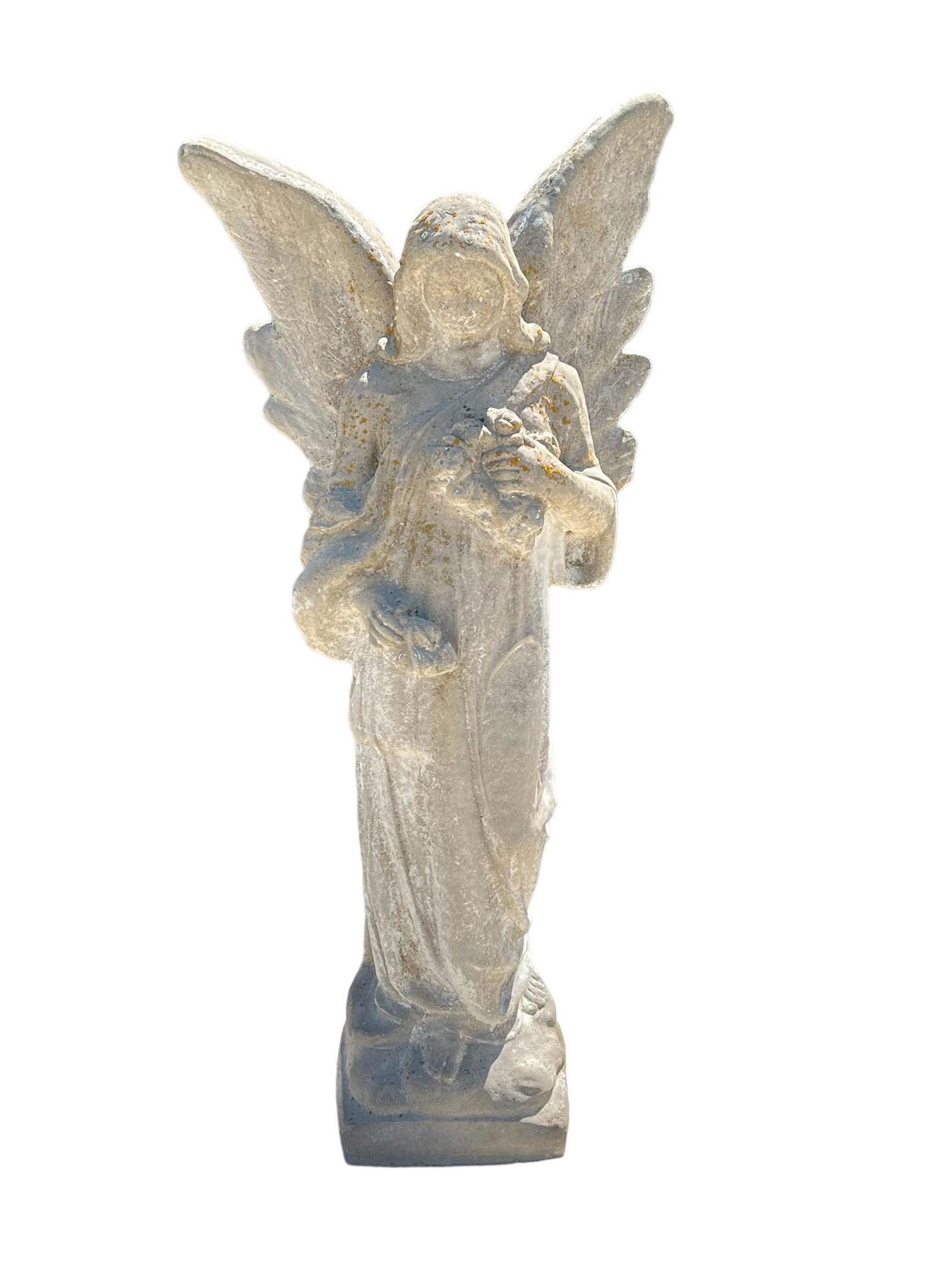 Concrete Garden Angel 57"h, 27 1/2" X 18"