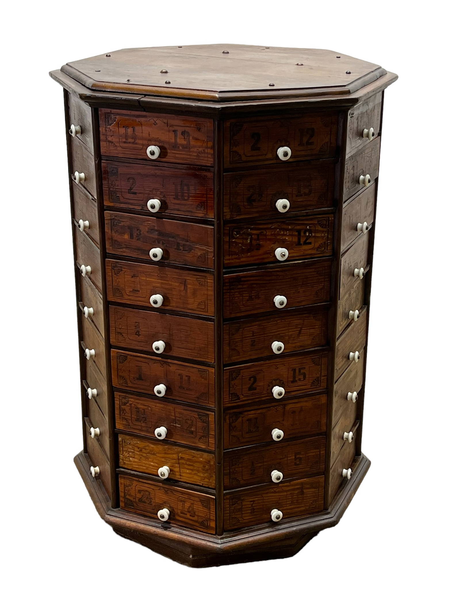 Hardware Store Revolving Nut / Bolt Bin 32"h, 21" X 21" Auction