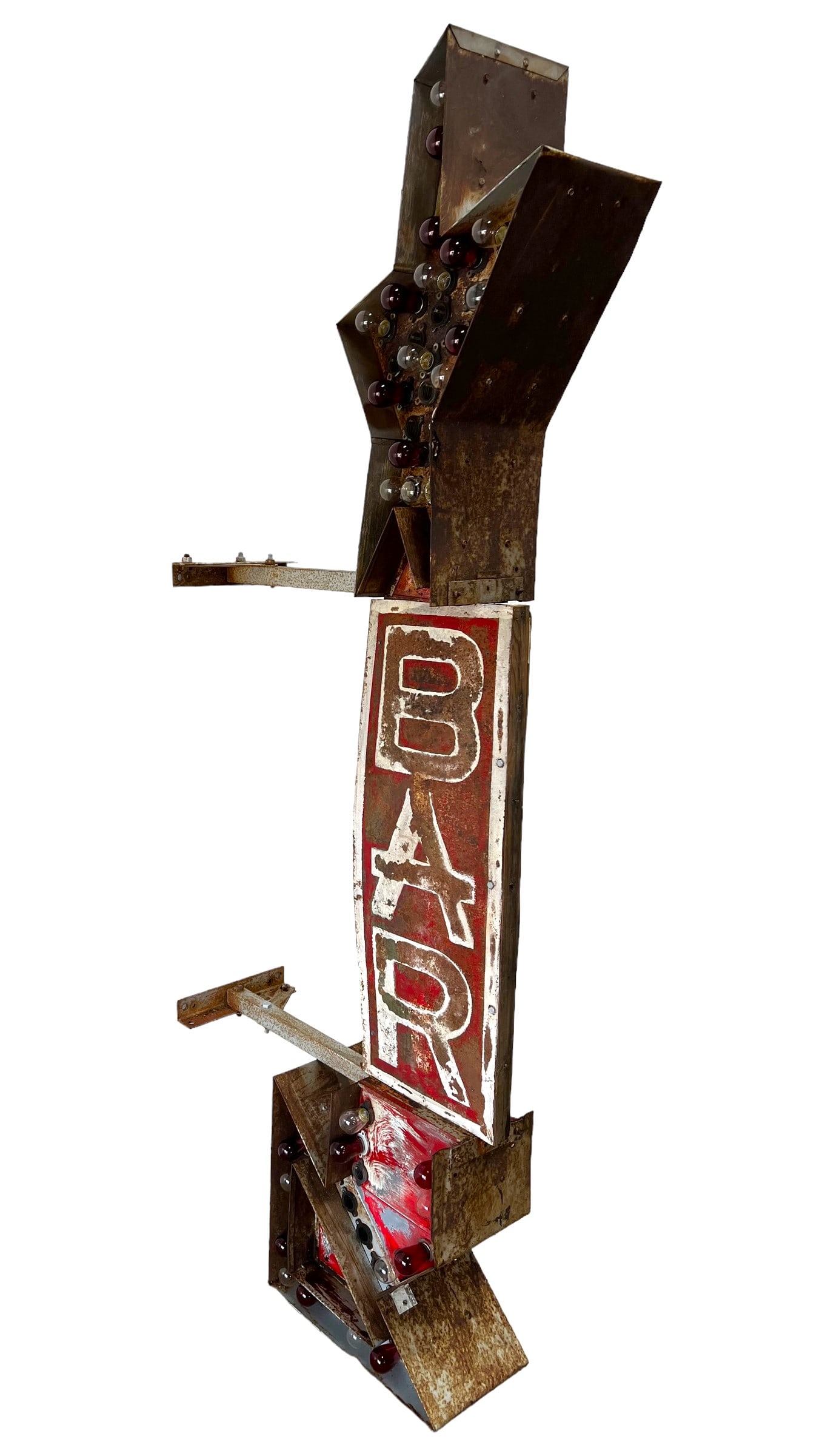 Lighted Bar Arrow Sign 89"h, 30"l, 10 1/2"w Auction