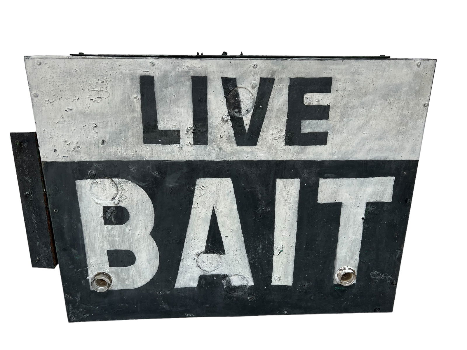 Live Bait Can Sign 18"h, 25 1/2"l, 10"w Auction
