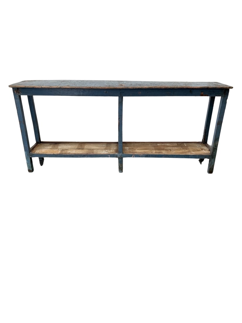 Blue Painted Server 32 1/4"h, 72 1/4"l, 14 1/2"w Auction