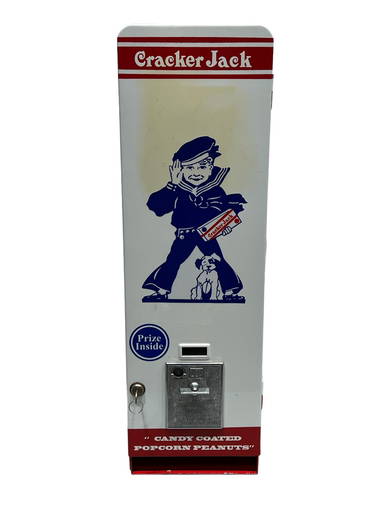 Vintage Cracker Jack Vending Machine W/ Key 30 1/2"h, 9 1/2" X 5 1/2"