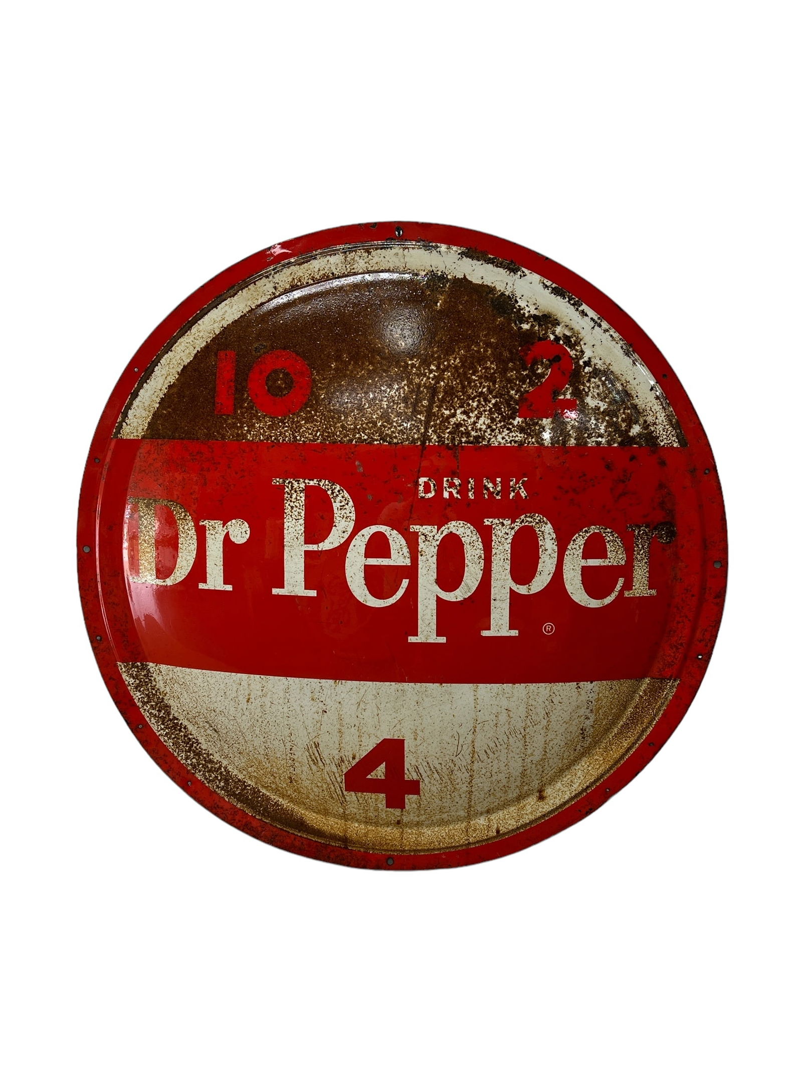 Dr. Pepper Button 10 - 2- 4 - Metal 36" Diam. Auction
