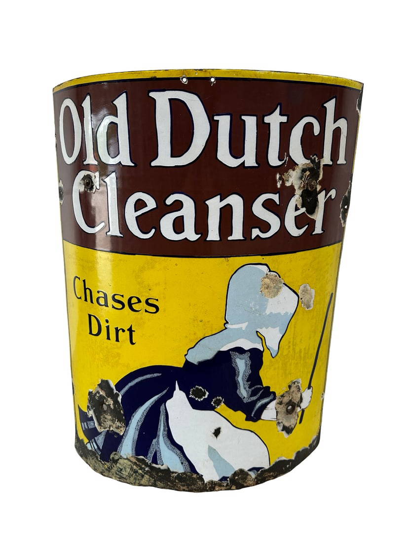 Old Dutch Cleanser Porcelain Shoe Cleaner Sign 26 1/4"h X 18 3/4"l ...