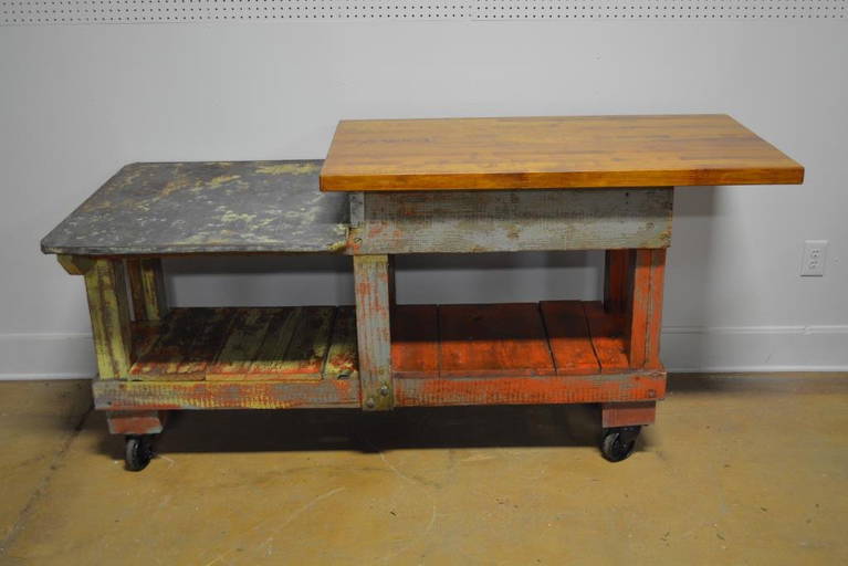 Industrial Tiered Work Table 36"h, 76"l, 33"w
