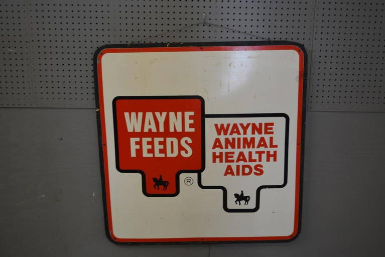 Wayne's Feed Sign Metal