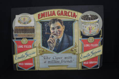 Cardboard Cincinnati Cigar Sign.