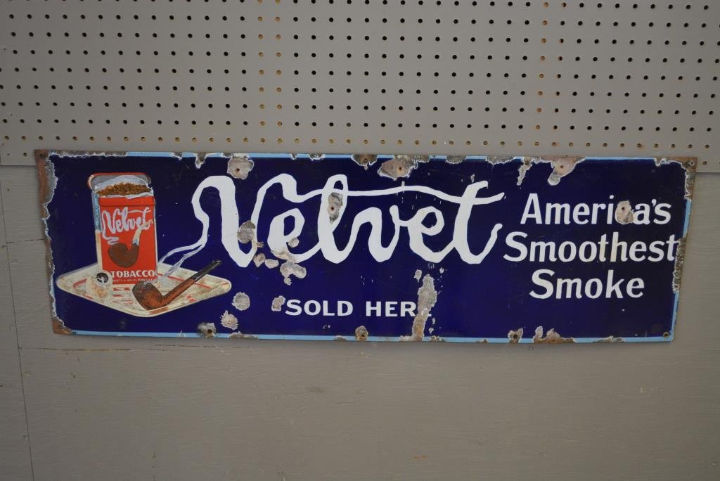 Velvet Tobacco Sign Porcelain