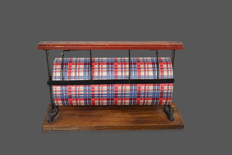 General Store Paper Cutter W/ Roll Of Plaid Wrapping