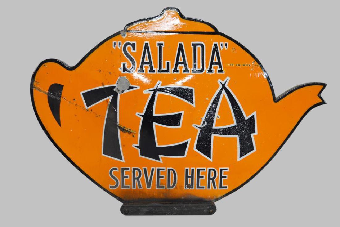 Porcelain Double Sided Salada Tea Sign 29 1/2" x