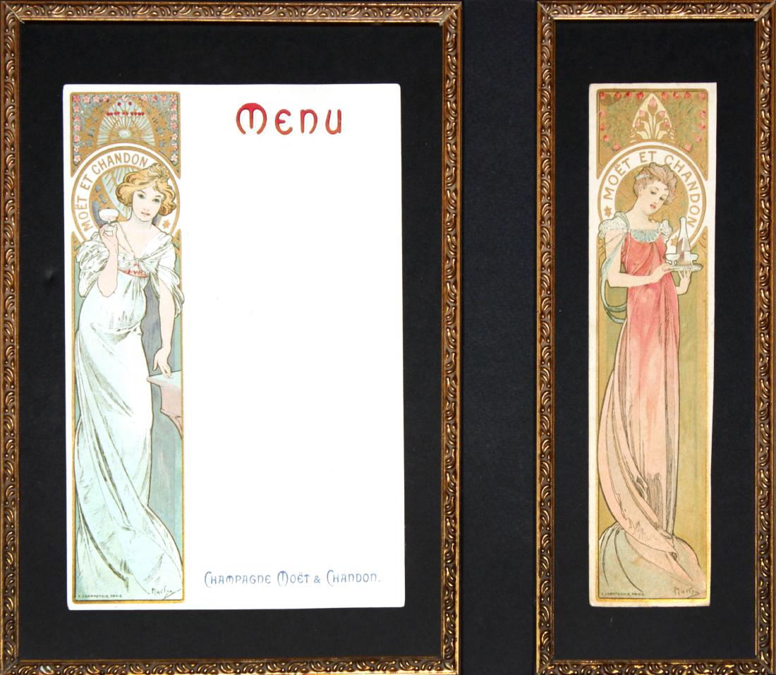 Alphonse Mucha - Moet and Chandon Menu - Feb 15, 2018 | Dane Fine Art in PA
