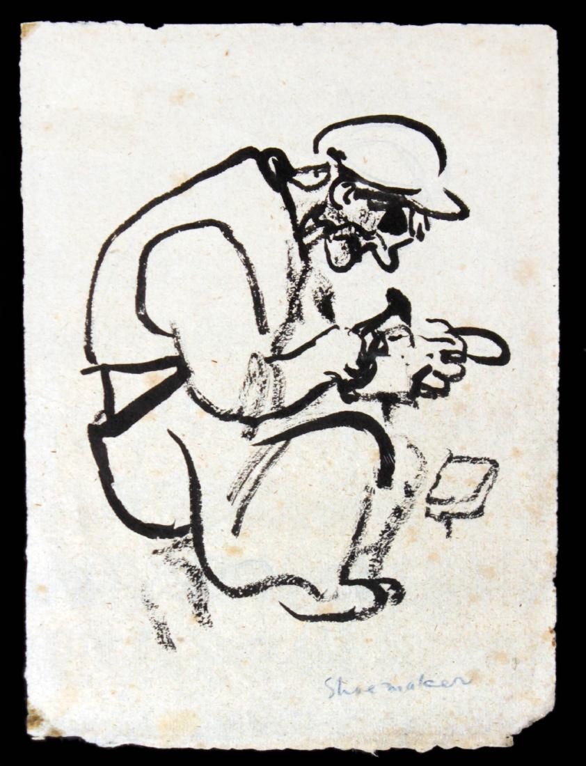 William Gropper - "Shoemaker" Original Drawing