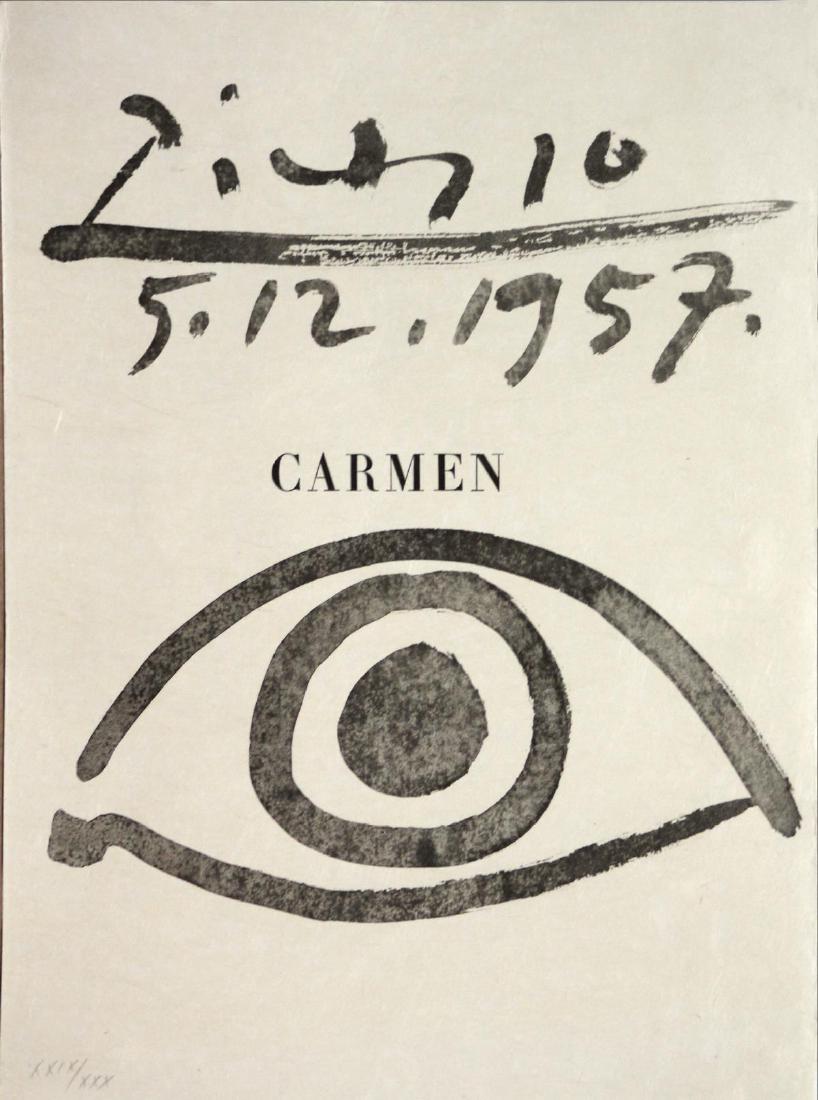 Pablo Picasso Cover Page From The Deluxe "carmen"