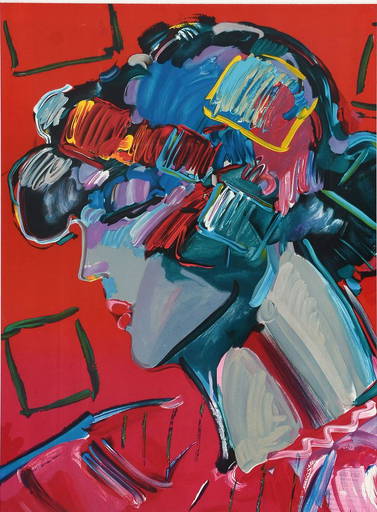 Peter Max Crimson Lady