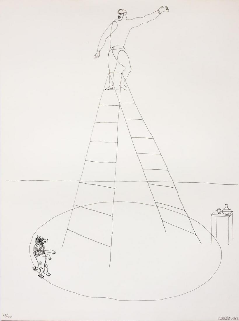 Alexander Calder (after) Untitled (poodle) From "16 Circus Drawings"