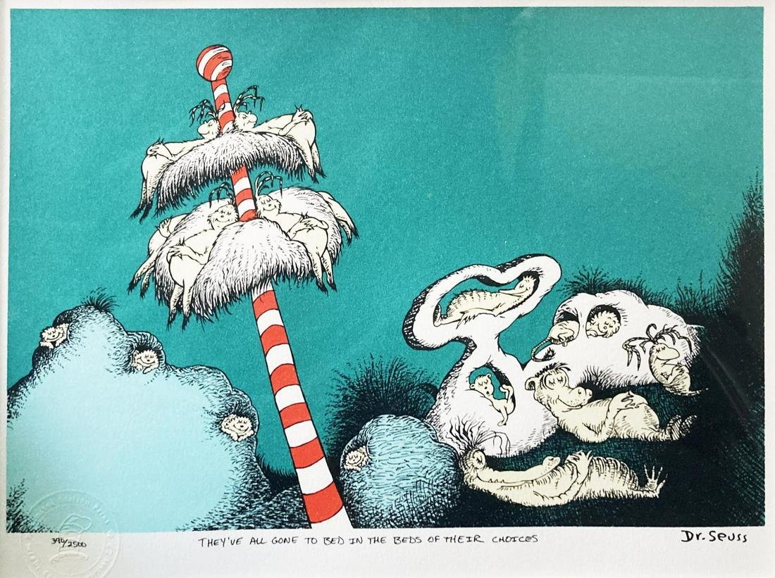 Dr. Seuss (theodore Geisel) They've All Gone To Bed In The Beds Of ...