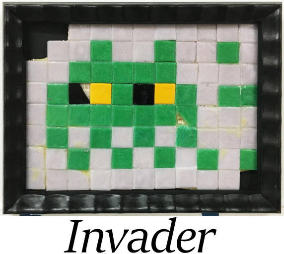 Invader Invader Tile Mosiac (green)