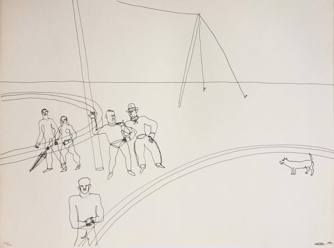 Alexander Calder (after) - Untitled (clowns) From "16 Circus Drawings ...