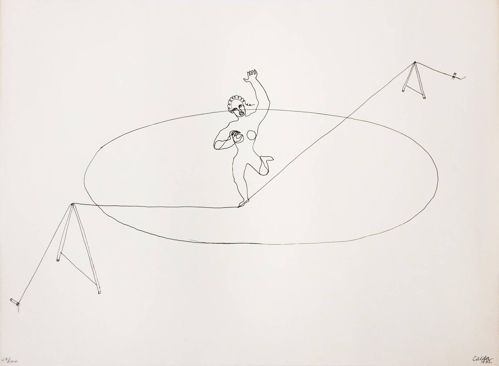 Alexander Calder (after) - Untitled (tight Rope Ii) From "16 Circus ...